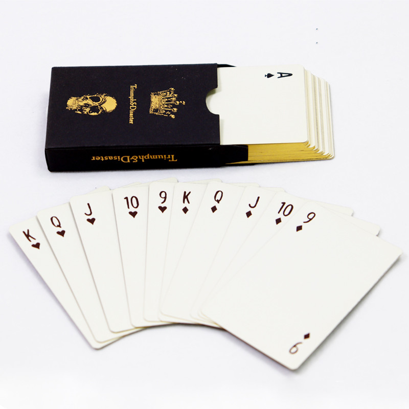 Matt Lamination Poker America Playing Cards Cool Black Gold Foil Edge ...
