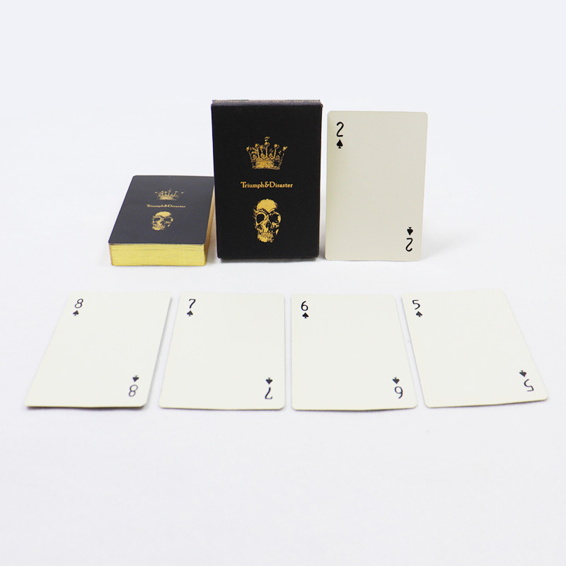 Matt Lamination Poker America Playing Cards Cool Black Gold Foil Edge ...