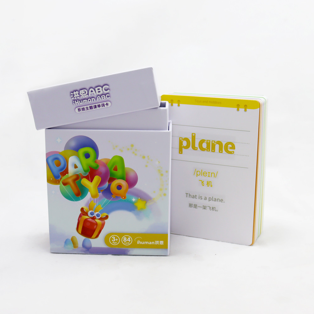 Customized Pattern English Learning Cards For Children Custom Design ...