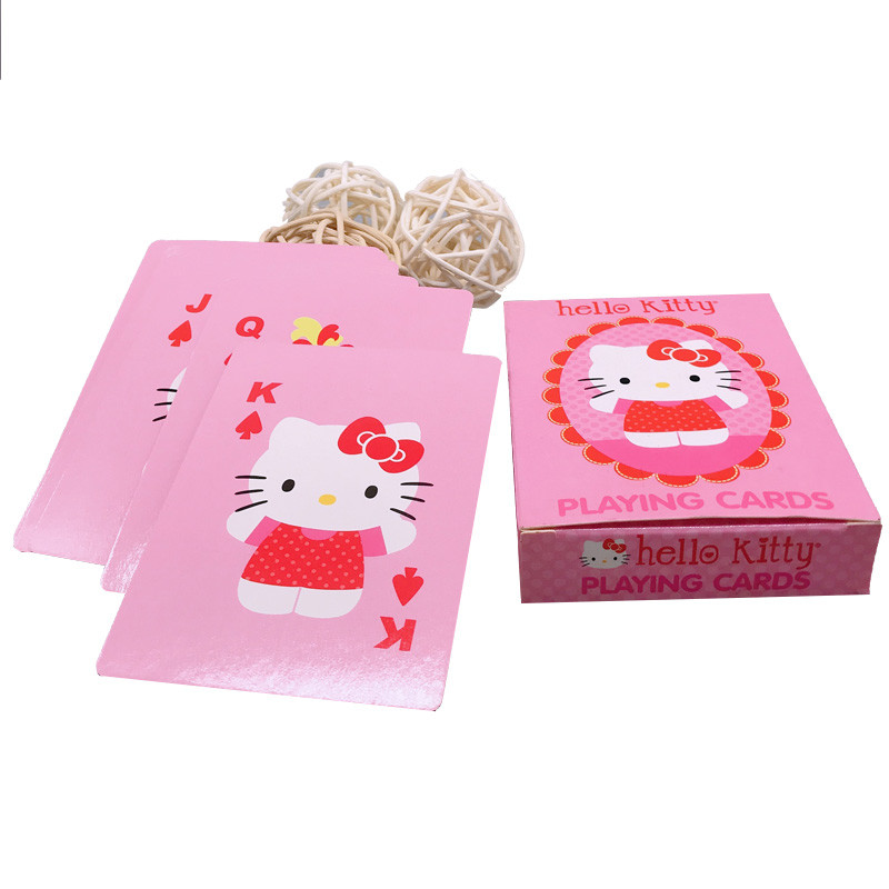 Custom made playing cards deck of pink white card Hello Kitty
