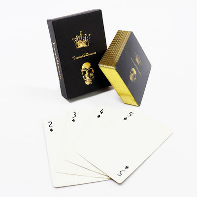 Matt Lamination Poker America Playing Cards Cool Black Gold Foil Edge ...